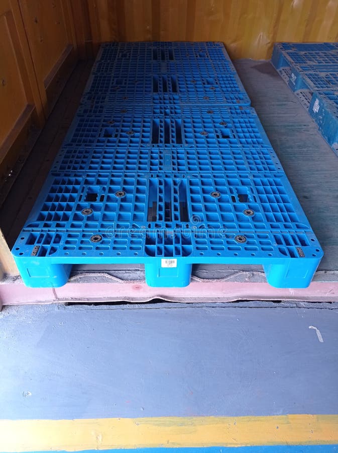 Pallet blue color stock photo. Image of pallet, palet - 208669016