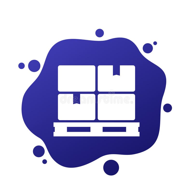 Pallet with Boxes Icon, Vector Stock Vector - Illustration of logistics ...