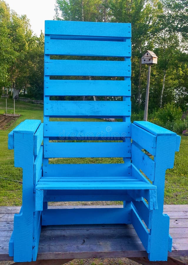 Pallet Chair stock photo. Image of highback, chair, garden - 49606058