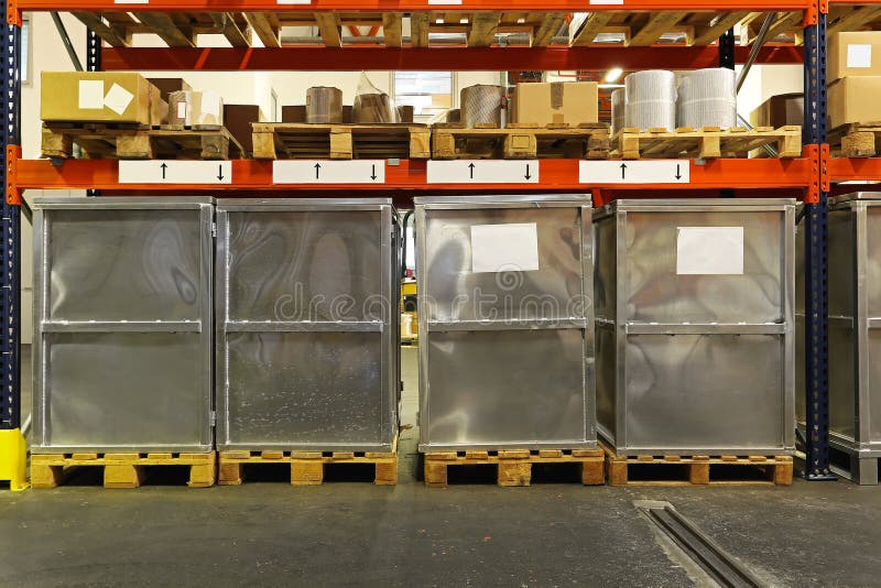 Pallet containers stock photo. Image of crates, industrial - 42664984