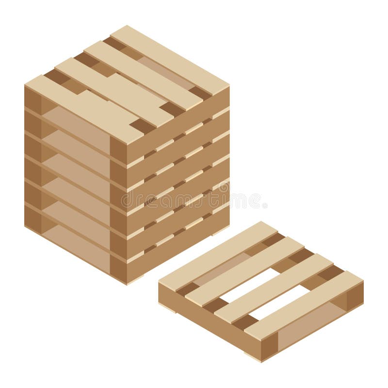 Boxes on Pallet Crate Vector Stock Vector - Illustration of design ...