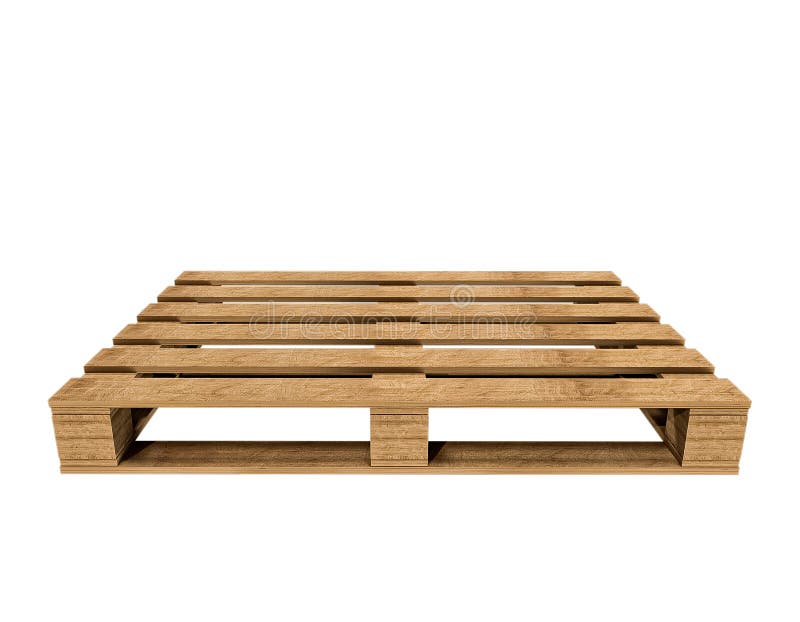 Pallet 3D Rendering for Composition Stock Illustration - Illustration ...