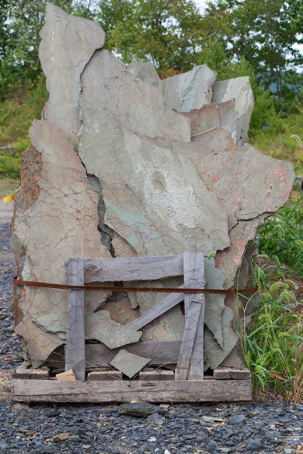 Pallet of Flagstone stock photo. Image of loaded, sandstone - 81799728