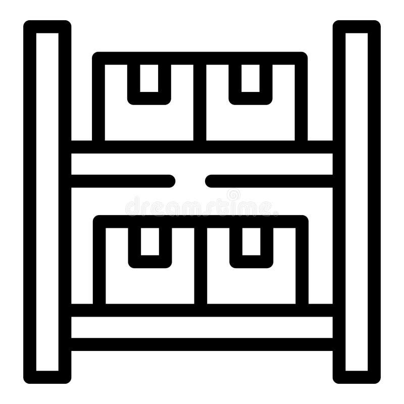 Pallet Fork Inventory Icon Outline Vector. Package Box Stock Vector ...