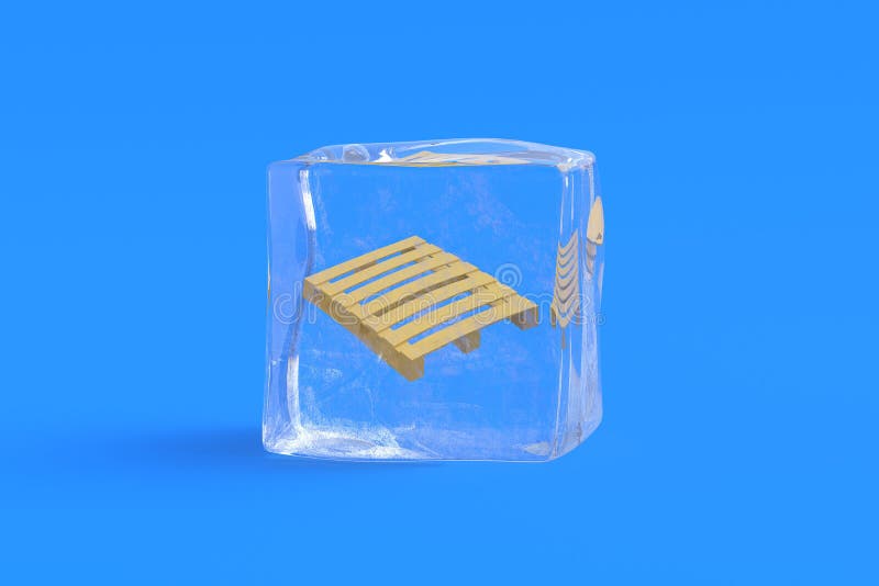 Pallet in ice cube stock illustration. Illustration of industrial ...