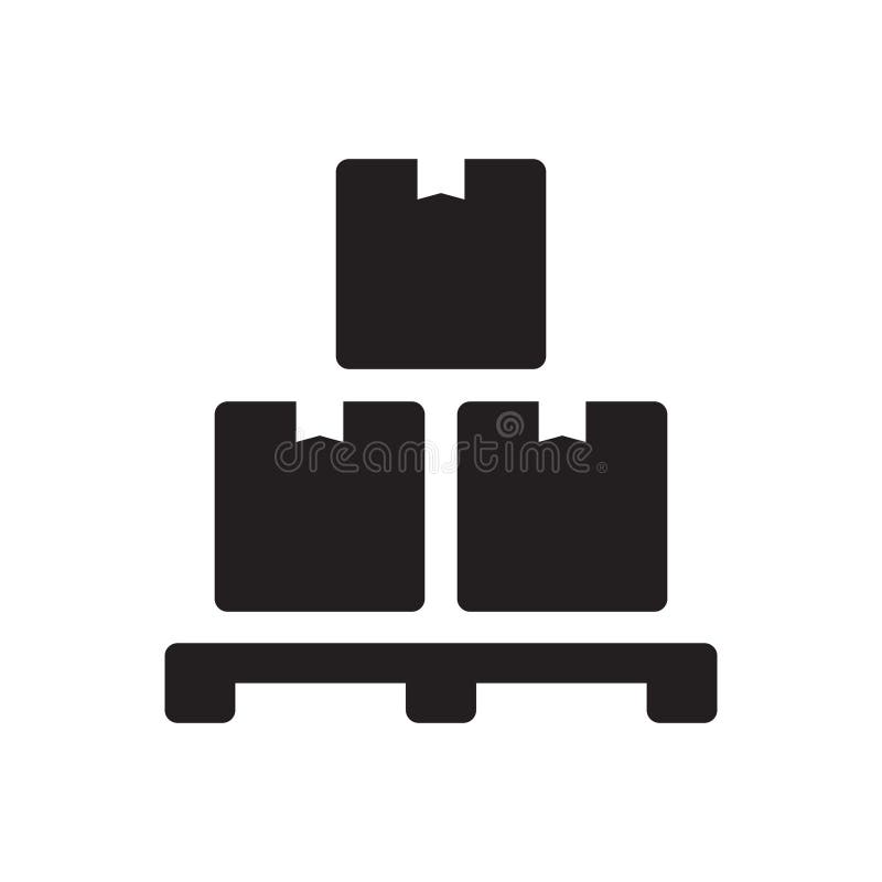 Pallet Icon, Cargo Symbol Vector Illustration. Stock Vector ...