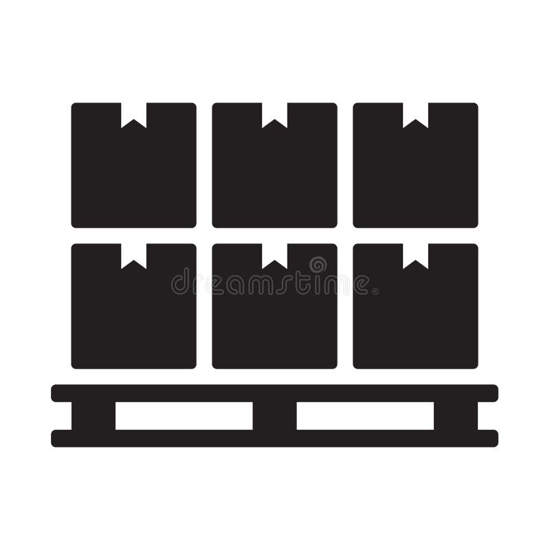 Pallet Icon, Cargo Vector Symbol. Stock Vector - Illustration of ...