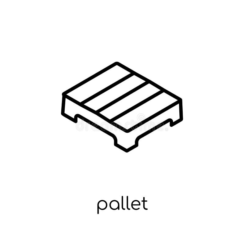 Pallet With Boxes Outline Icon Stock Vector - Illustration of goods ...