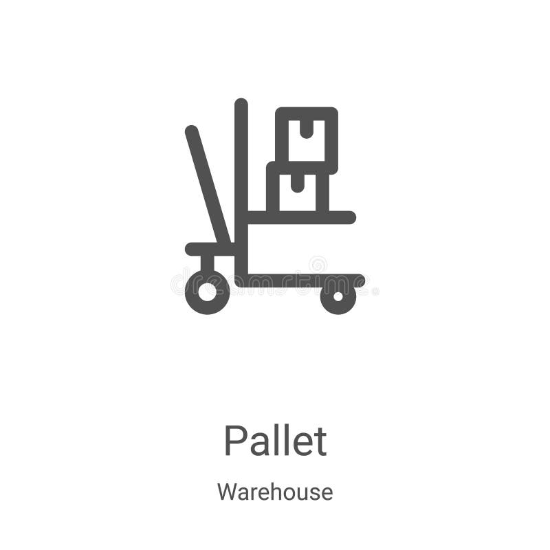 Pallet Icon Vector from Warehouse Collection. Thin Line Pallet Outline ...