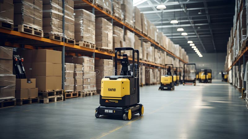 Pallet Jacks Maneuvering through Narrow Aisles in a Space-efficient ...