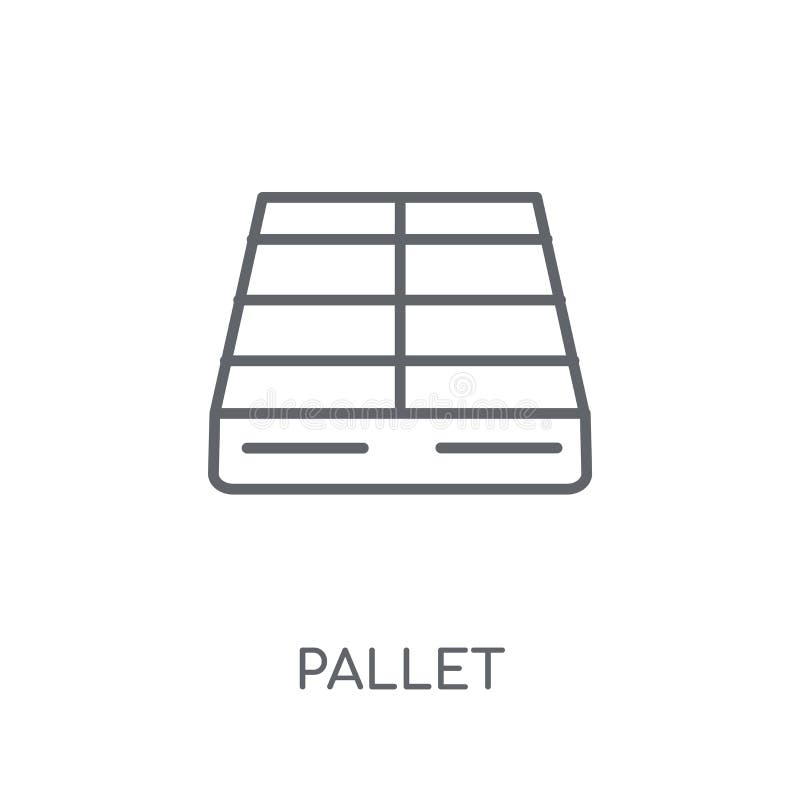 Pallet With Boxes Outline Icon Stock Vector - Illustration of goods ...