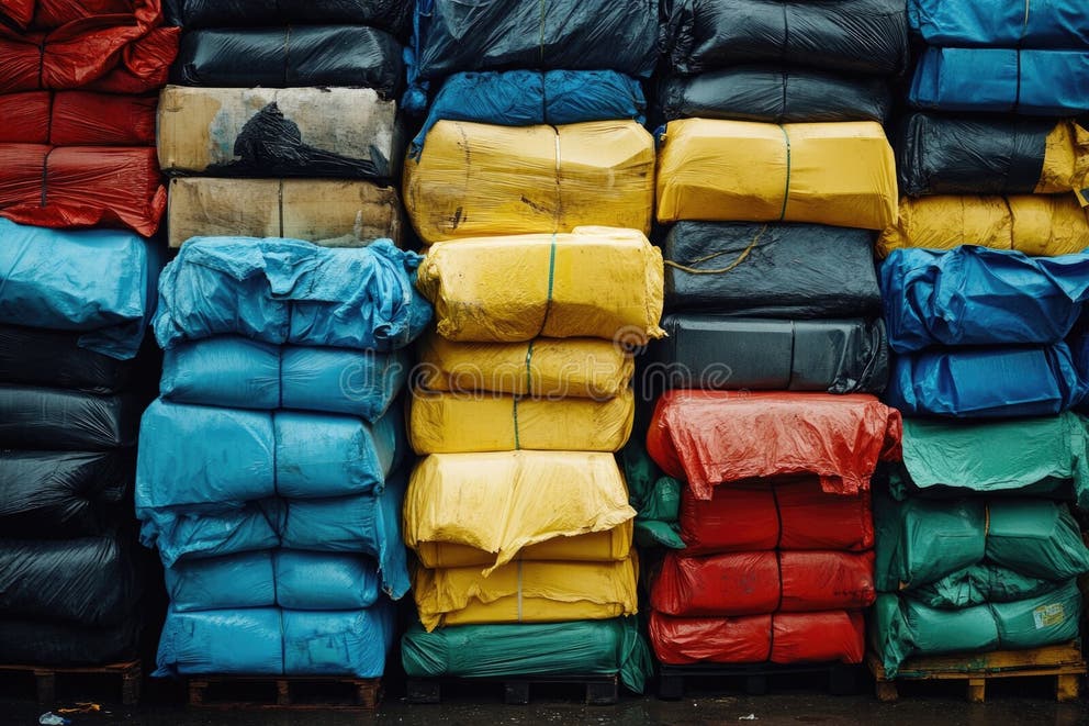 Pallet Load of Bags stock photo. Image of logistics - 373265756