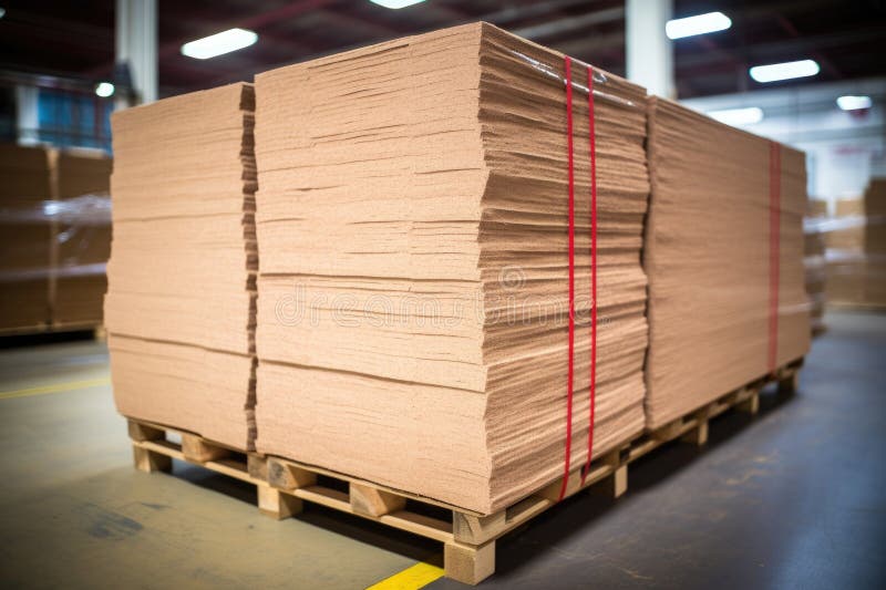 A Pallet of Modular Wood Fiber Boards Stock Illustration - Illustration ...