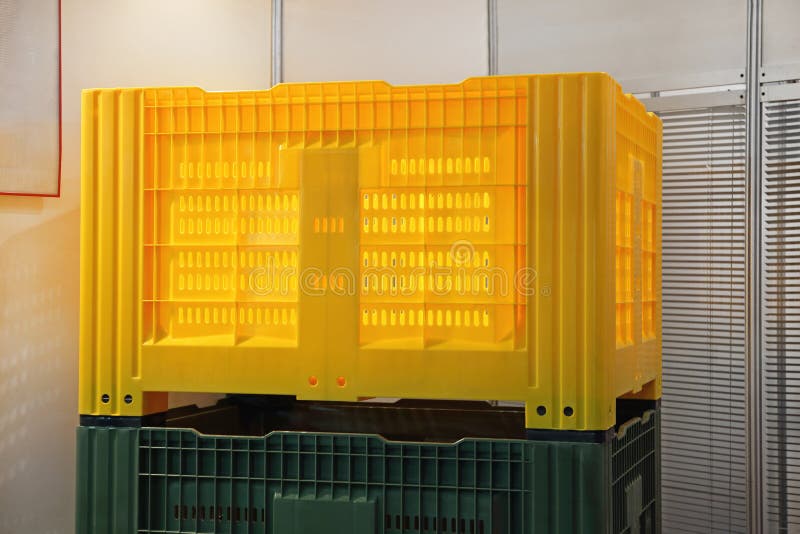 Pallet Plastic Container stock photo. Image of container - 112293026