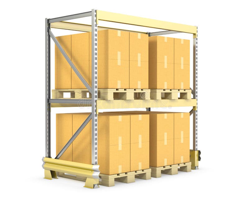 Stack of Carton Boxes on a Pallet Stock Image - Image of crate, cargo ...
