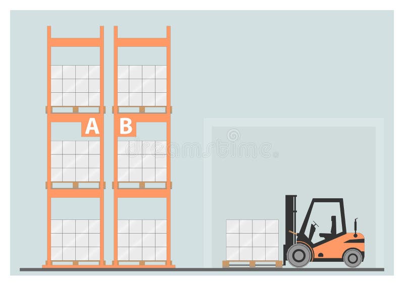Pallet racking stock vector. Illustration of export, send - 53193983