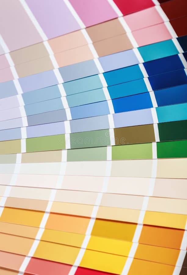 Palette Samples Laminated Cover Stock Photo - Image of paint, design ...