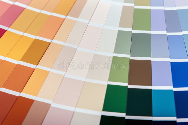 Pallet with Samples of Different Colors Stock Image - Image of fabric ...