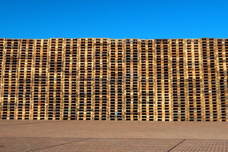 Pallet Stack Transport Landscape Panorama Pile Wood Material Work ...