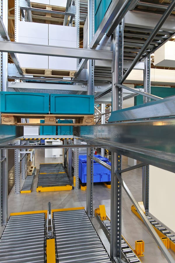 Pallet transport shelf stock image. Image of boxes, robotic - 27789177