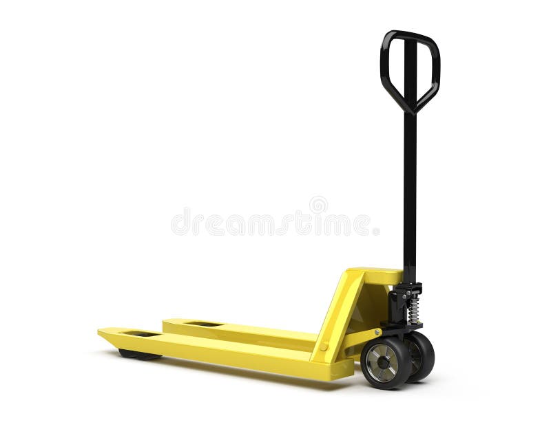 Pallet truck stock vector. Illustration of yellow, packaging - 34906592