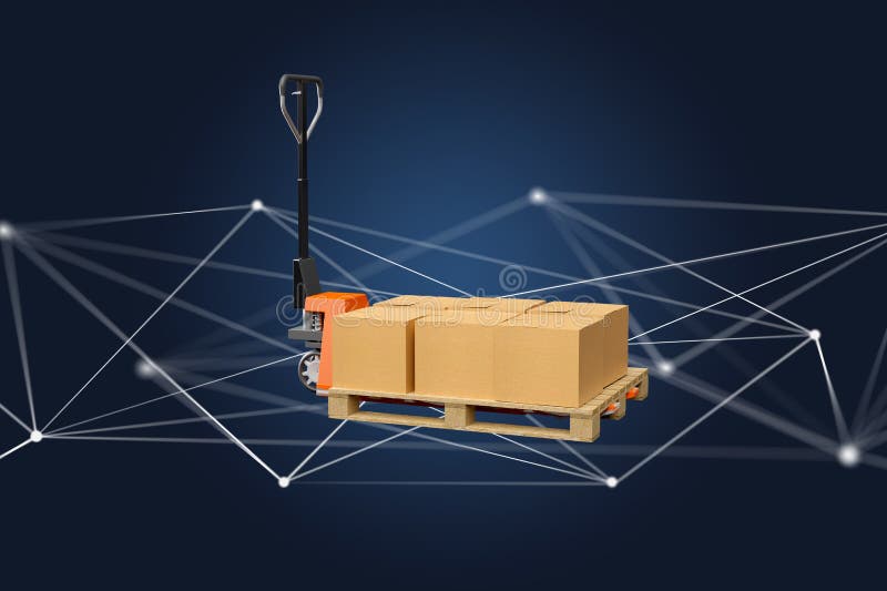 Pallet Truck and Carboxes with Network Connection System - 3d Re Stock ...