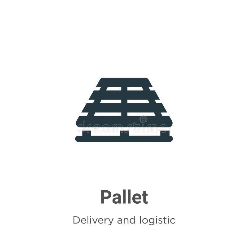 Use Pallet Sign. Mass Vector Packaging Symbol on Vector Cardboard ...