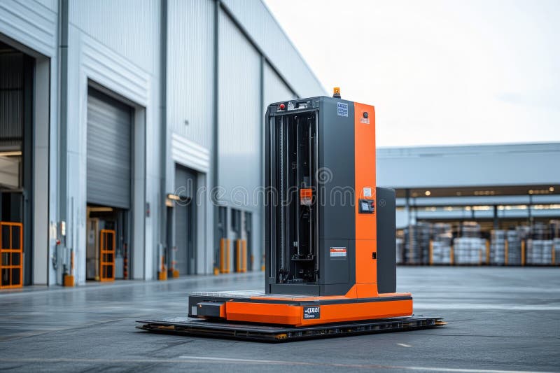 A Pallet Wrapping Machine in Action, Industrial and Functional ...