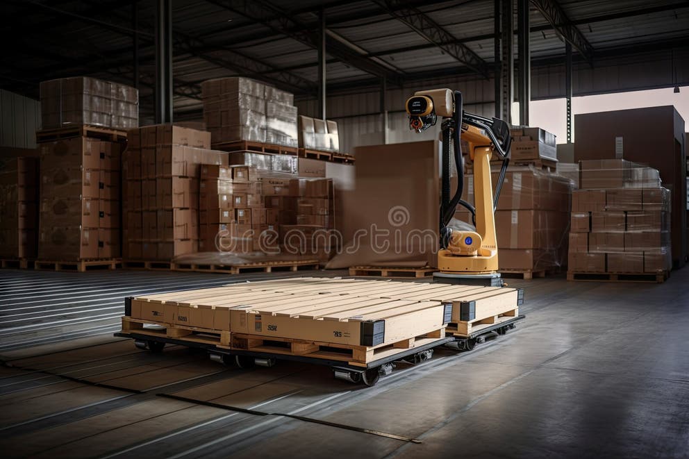 Palletizing Robot Autonomously Loading Goods Onto Pallets in Warehouse ...
