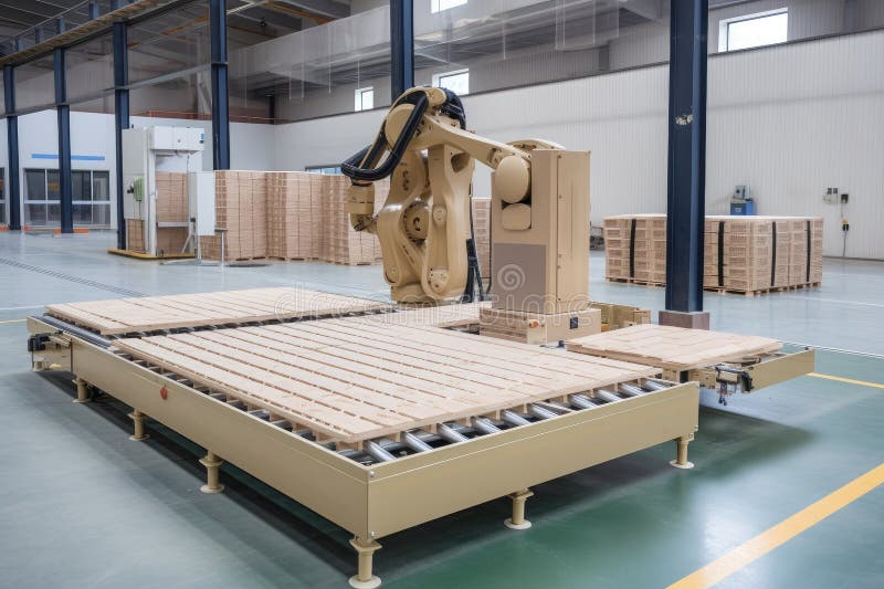 Palletizing Robot, with Finished Pallet Ready for Shipment Stock ...