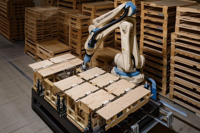Palletizing Robot with Multiple Arms Working in Concert To Transport ...