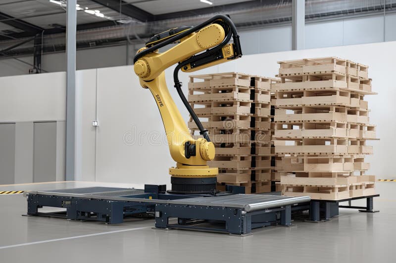 Palletizing Robot with Multiple Arms Working in Concert To Transport ...
