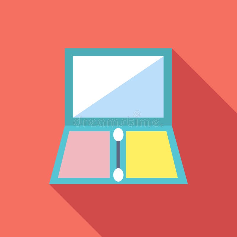 Pallets with Eye Shadows Icon, Flat Style Stock Vector - Illustration ...