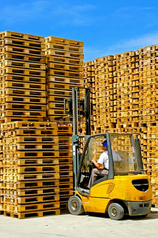 Pallet forklift stock photo. Image of industrial, driver - 34756506