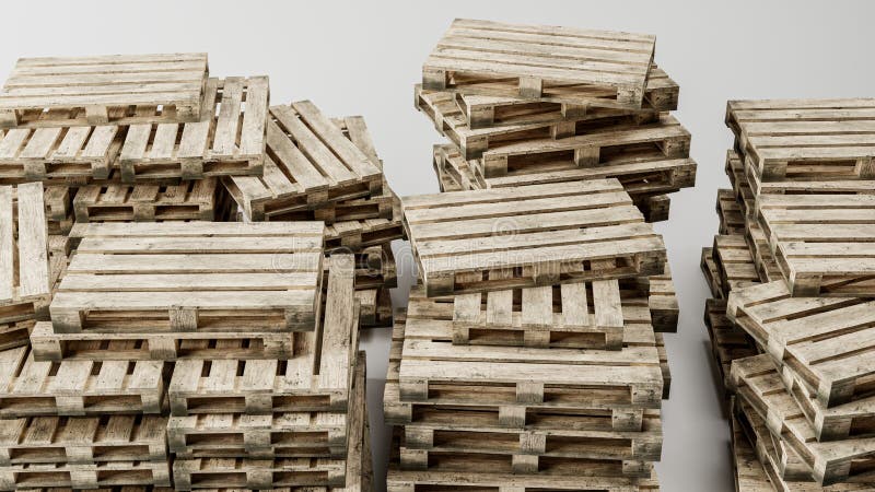 Pallet Isolated on White Background Stock Illustration - Illustration ...