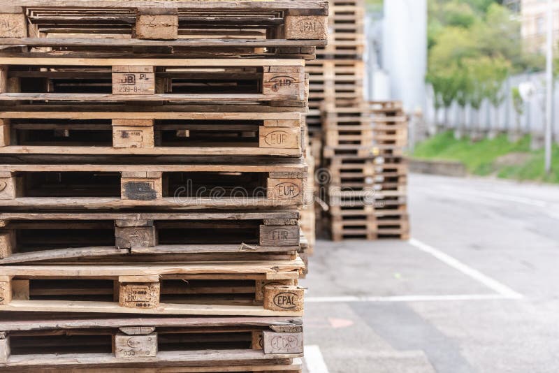 Pallets editorial stock image. Image of inventory, pallet - 174987699