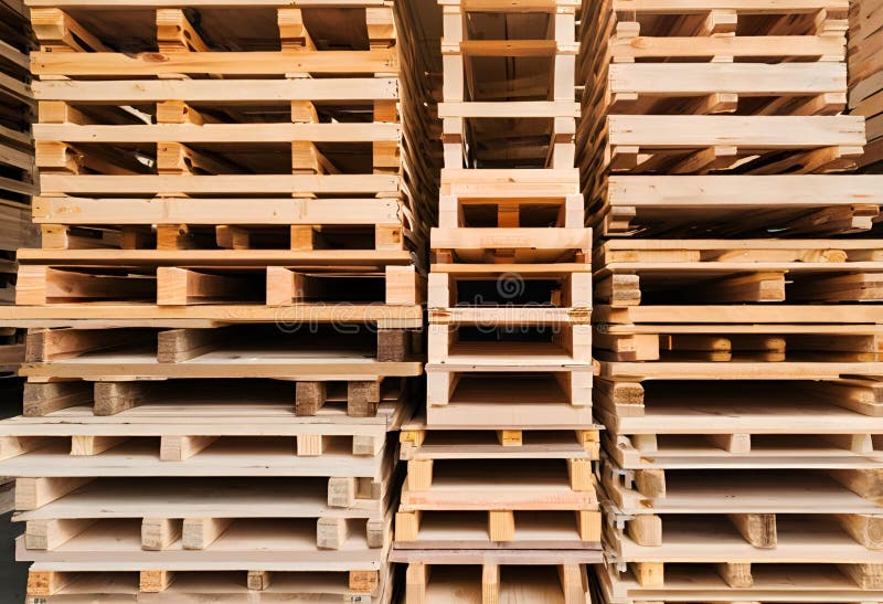 Pallets for Supporting Large Shipments.AI Generated Stock Illustration ...