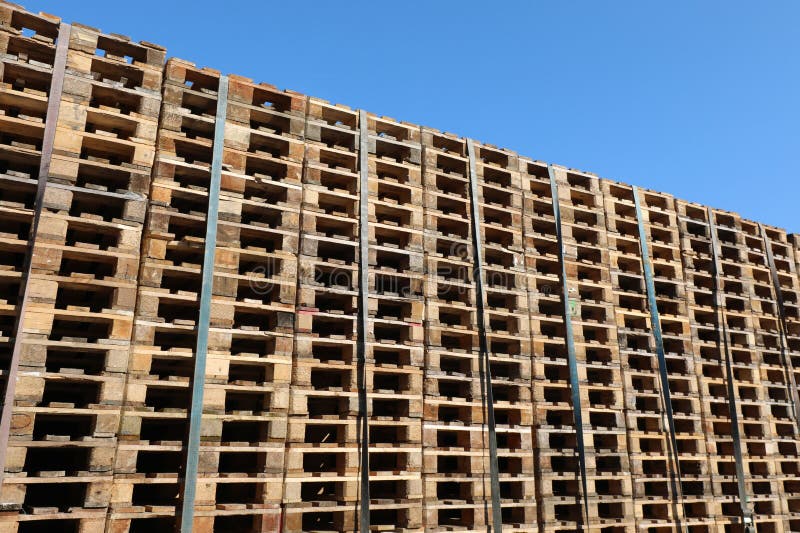 Pallets for the Transport of the Goods Stock Image - Image of laden ...