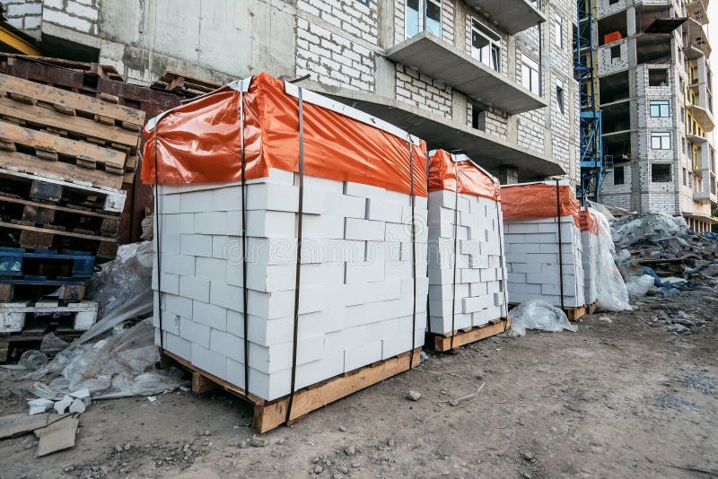 Stack of Modern Sandwich Panel Blocks from Metal Profile and Wool Foam ...