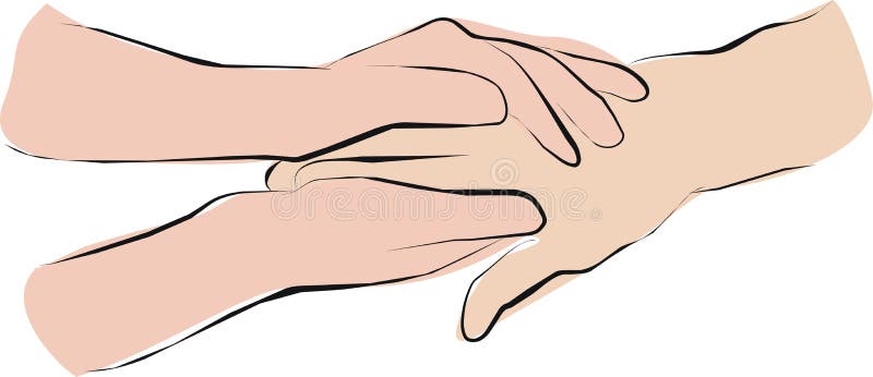 Palliative Care and Hold Hands Stock Illustration - Illustration of ...