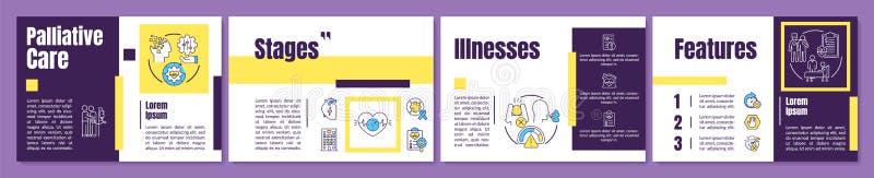 Palliative Care for Patients Purple Brochure Template Stock ...