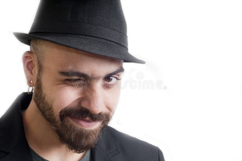 Uomo che ammicca immagine stock. Immagine di persona - 14544255