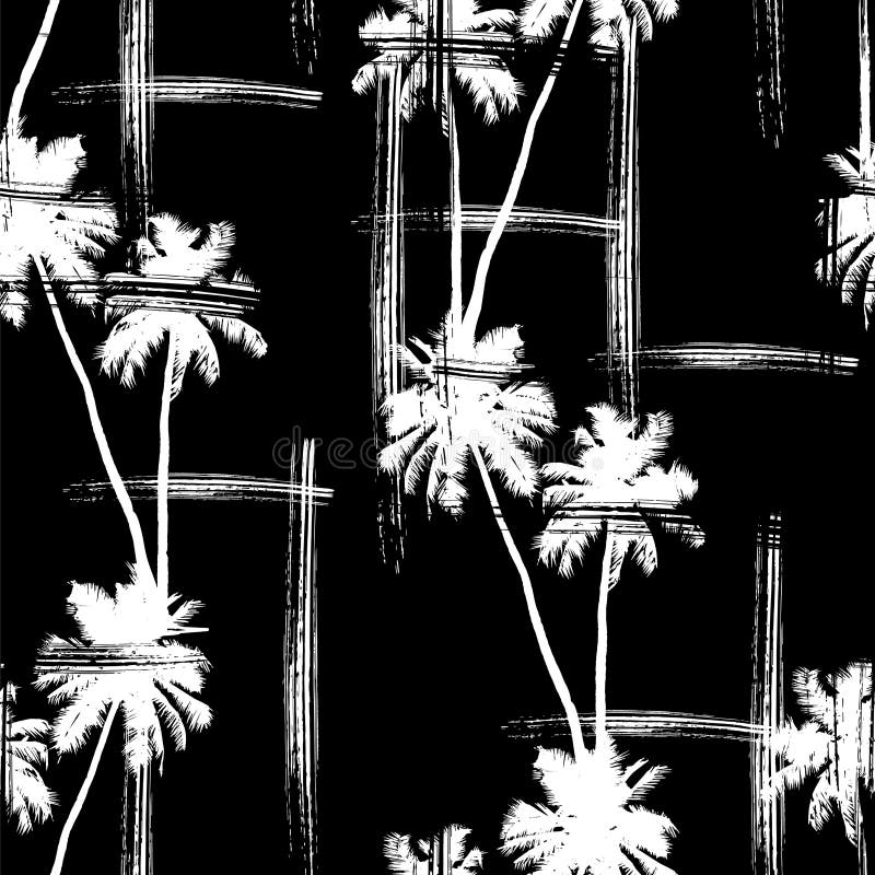 Vector palm beach stock illustration. Illustration of nature - 75763443