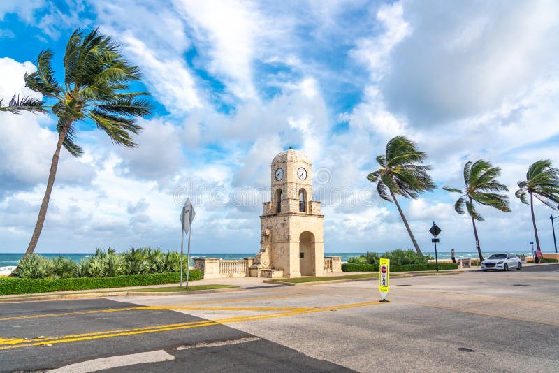 Palm Beach, Florida, USA - September 14, 2019: Worth Avenue Clock Tower ...