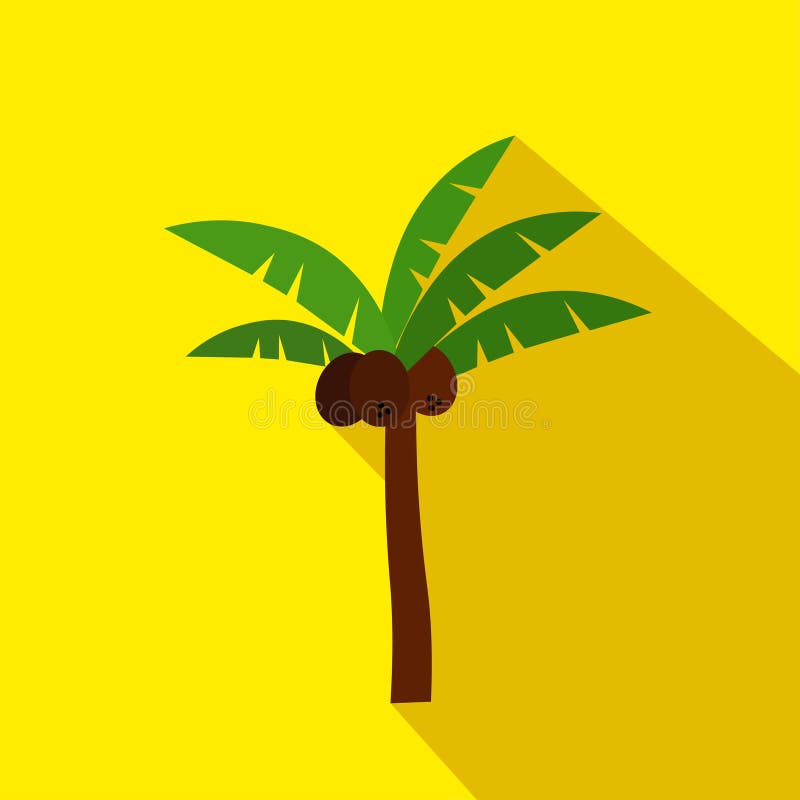 Palm Cartoon Flat Icon. Brazil. Summer Stock Vector - Illustration of ...