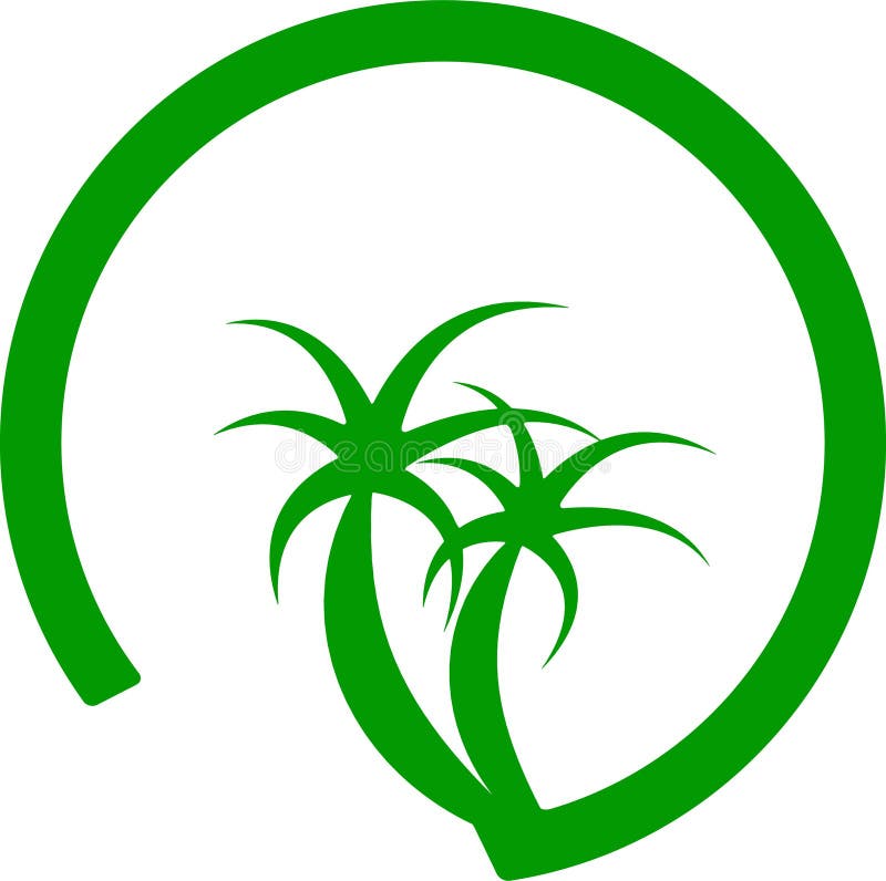 Vector Palm Circle Company Logo Template Stock Vector - Illustration of ...