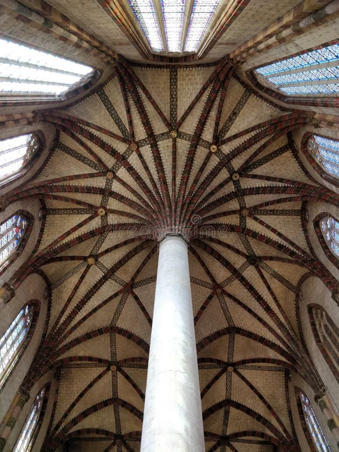 Palm columns stock image. Image of cathedral, ceiling - 115822401