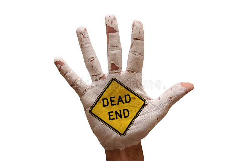 Palm dead end stock image. Image of grunge, warning, dead - 48172447
