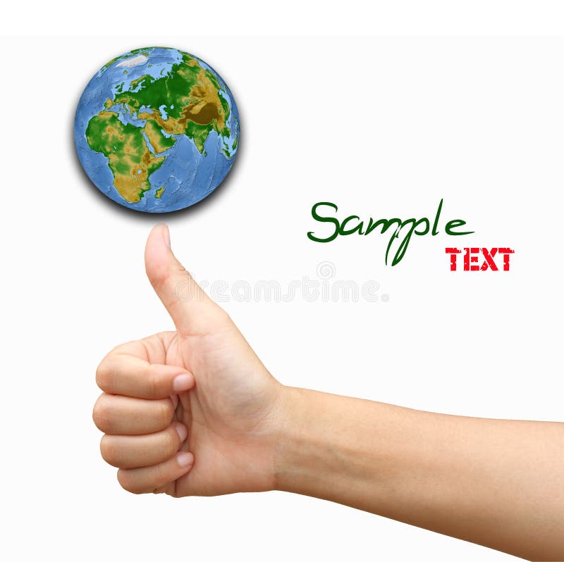 Palm and Earth - As an Abstract Symbol and Care Fo Stock Image - Image ...