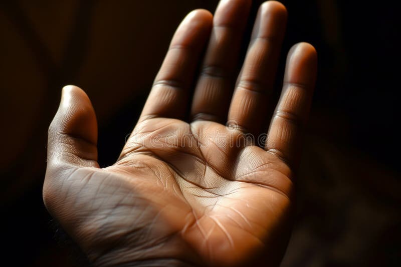 Palm Facing Up in a Receiving Posture Stock Illustration - Illustration ...